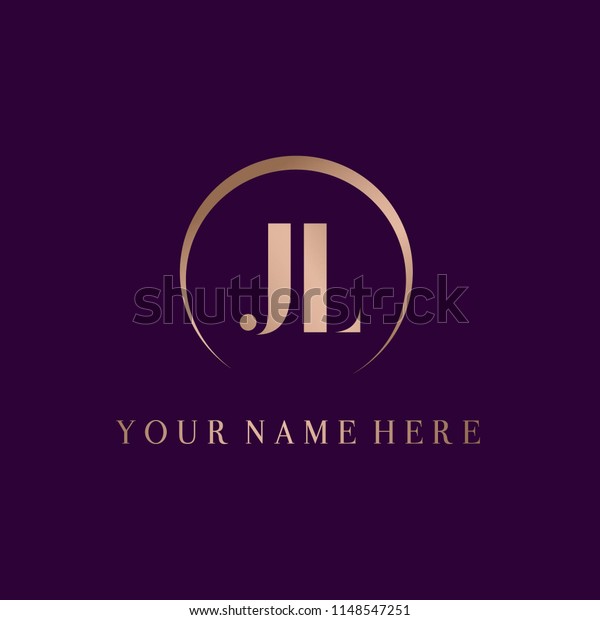 Jl Monogramvector Icon Capital Letterslettering Logo Stock Vector ...