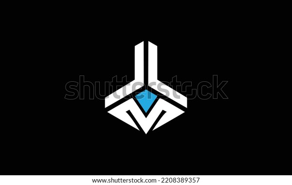 Jlm Logo Design On Black Background Stock Vector (Royalty Free ...