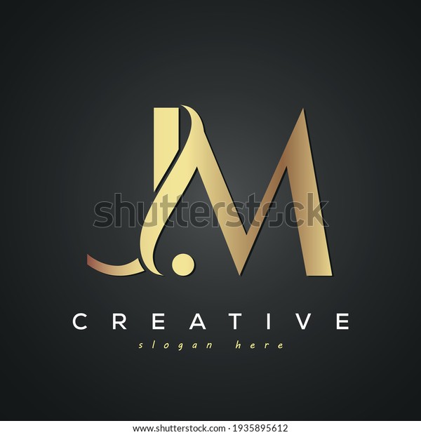Jm Creative Luxury Logo Design Stock Vector (Royalty Free) 1935895612 ...