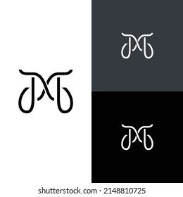 Jm Initials Logo Modern Clean Monogram Stock Vector (Royalty Free ...
