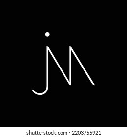 Jm Monogram On Dark Background Stock Vector (Royalty Free) 2203755921 ...