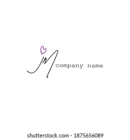 Jm White Background Handwritten Logo Stock Vector (Royalty Free ...