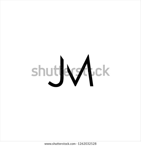 Jmj M Initial Letter Logo Design : image vectorielle de stock (libre de ...