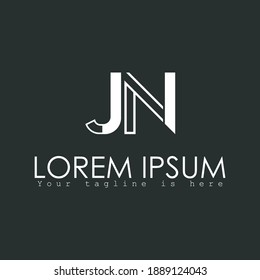 Jn Letter Logo Design Template Vector Stock Vector (Royalty Free ...