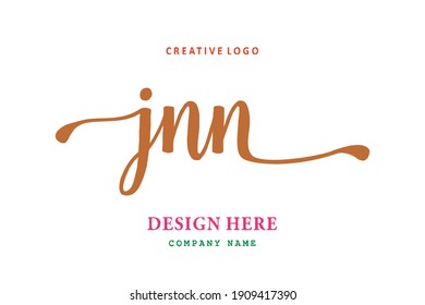 Jnn Lettering Logo Simple Easy Understand Stock Vector (Royalty Free ...