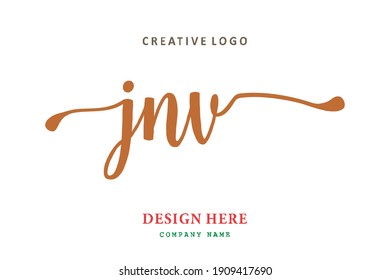 Jnn Lettering Logo Simple Easy Understand Stock Vector (Royalty Free ...