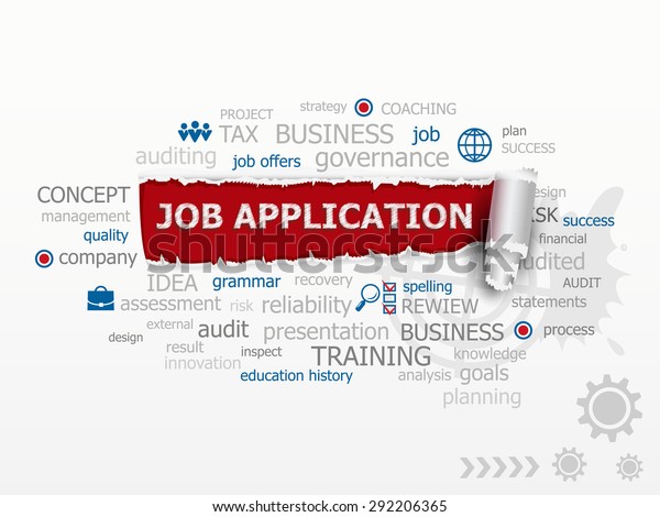 Job Application Concept Word Cloud Design Stock Vector (Royalty Free ...
