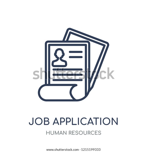 Job Application Icon Job Application Linear Stock Vector (Royalty Free ...