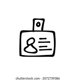 Job Card Icon Vector Logotype Doodle Stock Vector (Royalty Free ...