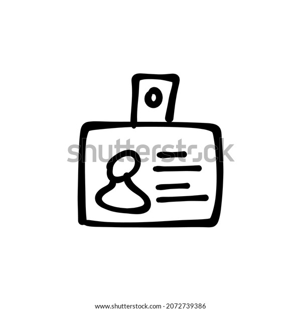 Job Card Icon Vector Logotype Doodle Stock Vector (Royalty Free ...