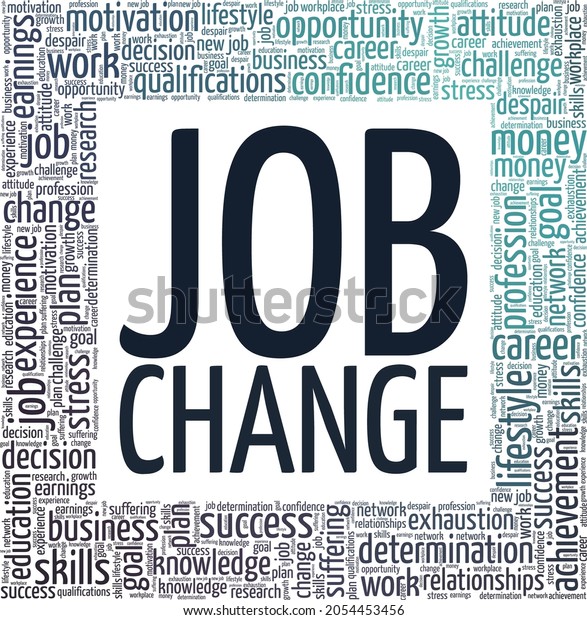 Job Change Vector Illustration Word Cloud Stock Vector (Royalty Free ...
