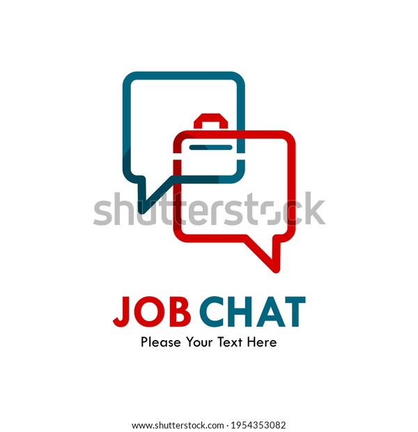 Job Chat Logo Template Illustration Stock Vector (Royalty Free ...