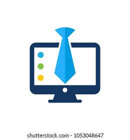 Job Computer Logo Icon Design Stock Vector (Royalty Free) 1053048647 ...
