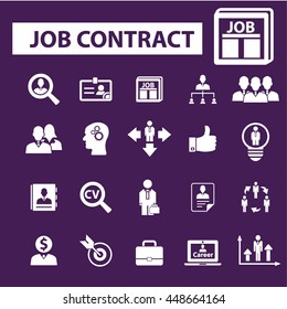 Job Contract Icons Stock Vector (Royalty Free) 448664164 | Shutterstock