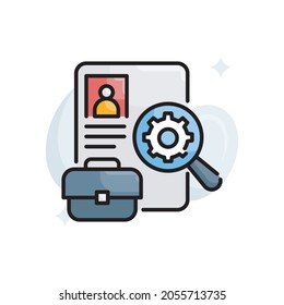 Job Description Vector Filled Outline Icon Stock Vector (Royalty Free ...