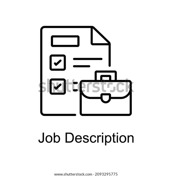 Stock vektor „Job Description Vector Outline Icon Web“ (bez autorských ...