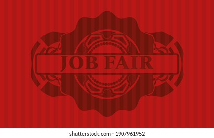 Job Fair Text Inside Red Color Stock Vector (Royalty Free) 1907961952 ...