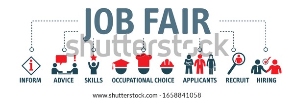 Job Fair Vector Illustration Advice Occupational Stock Vector (Royalty ...