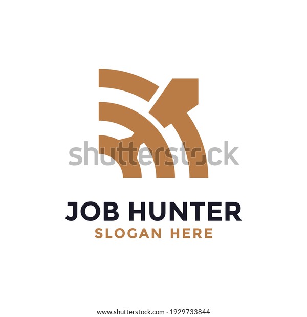 Job Hunter Logo Design Template Tie Stock Vector (Royalty Free ...