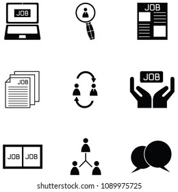 Job Icon Set Stock Vector (Royalty Free) 1089975725