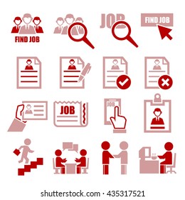 Job Icon Set Stock Vector (Royalty Free) 435317521