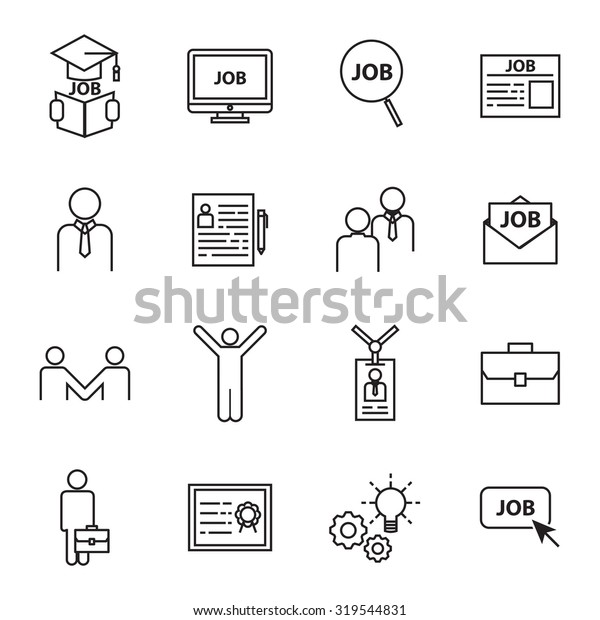 Job Icons Stock Vector (Royalty Free) 319544831