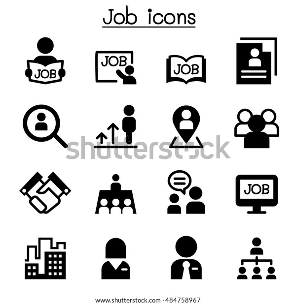 Job pictogrammen stockvector (rechtenvrij) 484758967