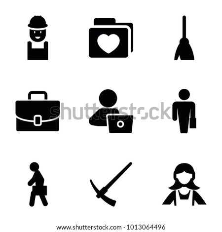 Job Icons Set 9 Editable Filled Stock Vector (Royalty Free) 1013064496 ...