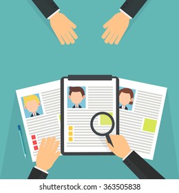 Job Interview Concept Businessman Interview Vector Stock Vector ...