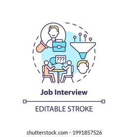 Job Interview Concept Icon Worker Adaptation Stock Vector (Royalty Free) 1991857526 | Shutterstock