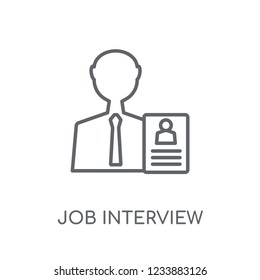 Job Interview Linear Icon Modern Outline Stock Vector (Royalty Free ...