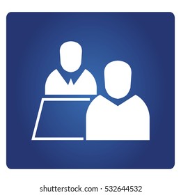 Job Interview People Icon On Blue Stock Vector (Royalty Free) 532644532 ...