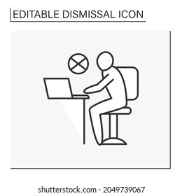 Job Line Icon Failure Work Unready Stock Vector (Royalty Free ...