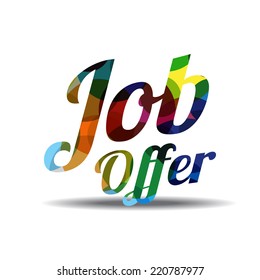 Job Offer Colorful Vector Icon Design Stock Vector (Royalty Free ...