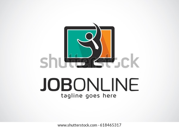Job Online Logo Template Design Vector Stock Vector (Royalty Free ...