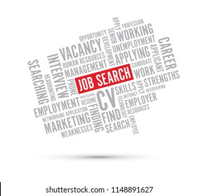 Job Search Background Text Stock Vector (Royalty Free) 1148891627 ...