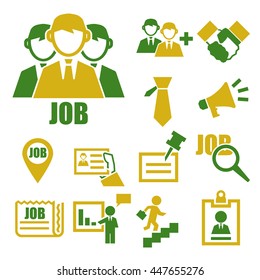 Job Search Icon Set Stock Vector (Royalty Free) 447655276 | Shutterstock