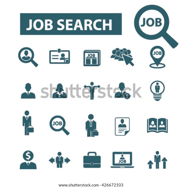 Job Search Icons Stock Vector (Royalty Free) 426672103 | Shutterstock