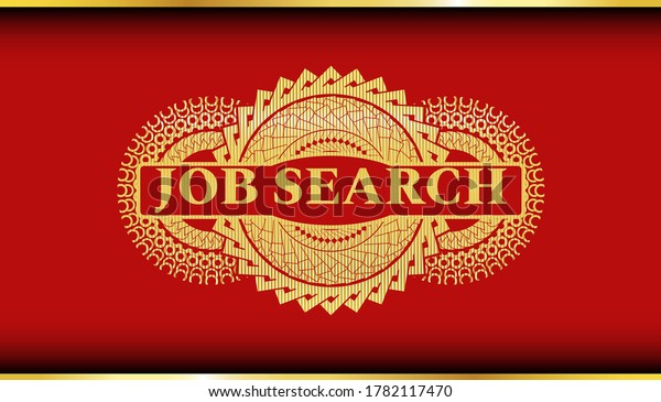 Job Search Text Inside Gold Red Stock Vector (Royalty Free) 1782117470 ...