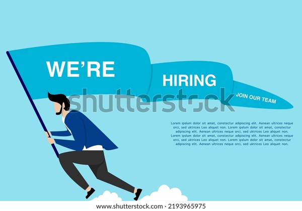 Job Vacancy Concept Running Man Carrying Stock Vector (Royalty Free ...