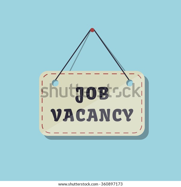 Job Vacancy Sign Vector Illustration Stock Vector (Royalty Free) 360897173