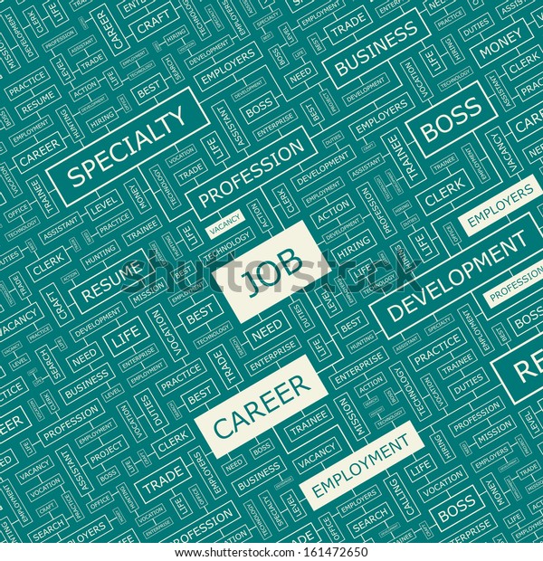 Job Word Cloud Illustration Tag Cloud Stock Vector (Royalty Free ...