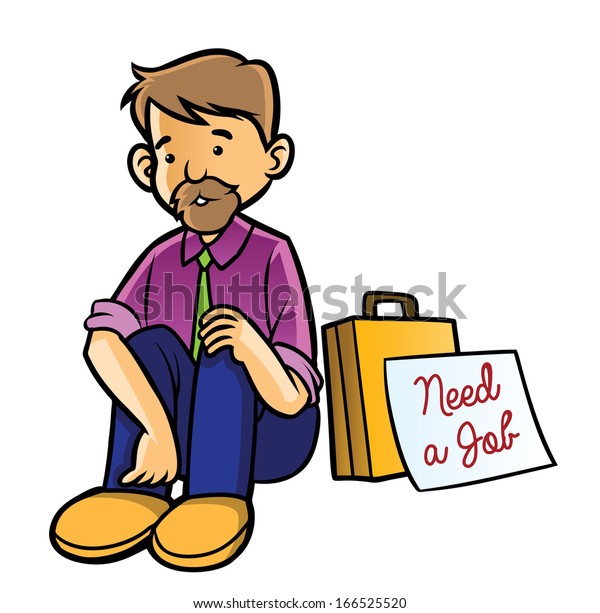 Jobless Man Stock Vector (Royalty Free) 166525520