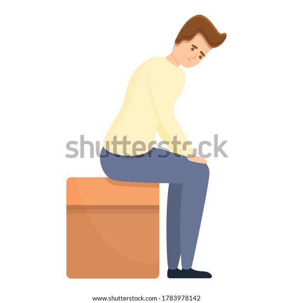 Jobless Man Icon Cartoon Jobless Man Stock Vector (Royalty Free ...