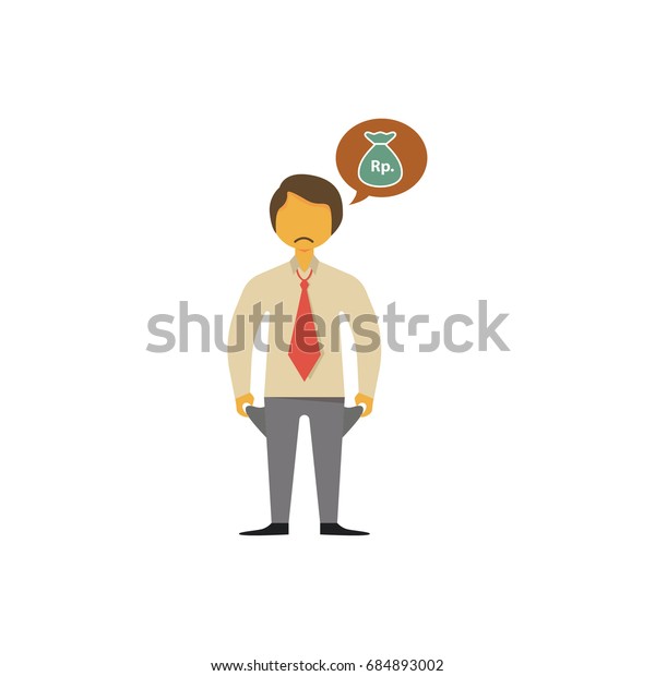 Jobless Poor Man Illustration Vector Art Stock Vector (Royalty Free ...