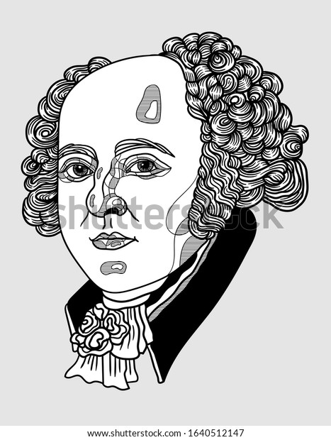 John Adams Vector Illustration Hand Drawn Stock Vector (Royalty Free ...