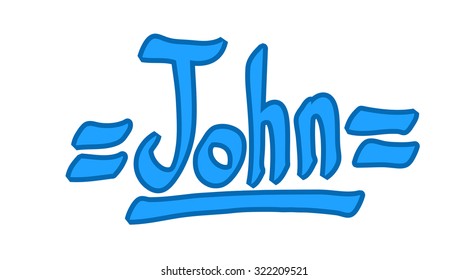 John Graffiti Font Style Name: เวกเตอร์สต็อก (ปลอดค่าลิขสิทธิ์ ...