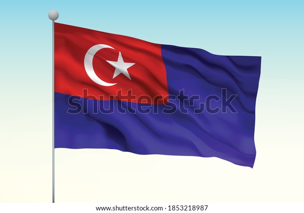 Johor Waving Flag On Isolated Background Stock Vector (Royalty Free ...