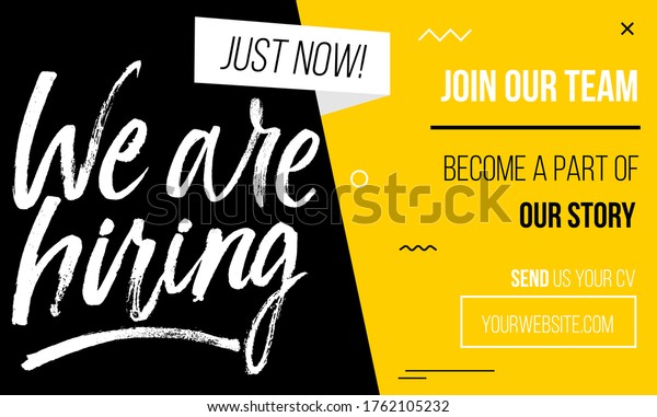 Join Our Team Banner Poster Flyer Stock Vector (Royalty Free) 1762105232