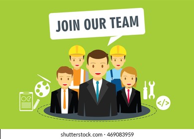 Join Our Team Company Vector Illustration Stock Vector (Royalty Free ...
